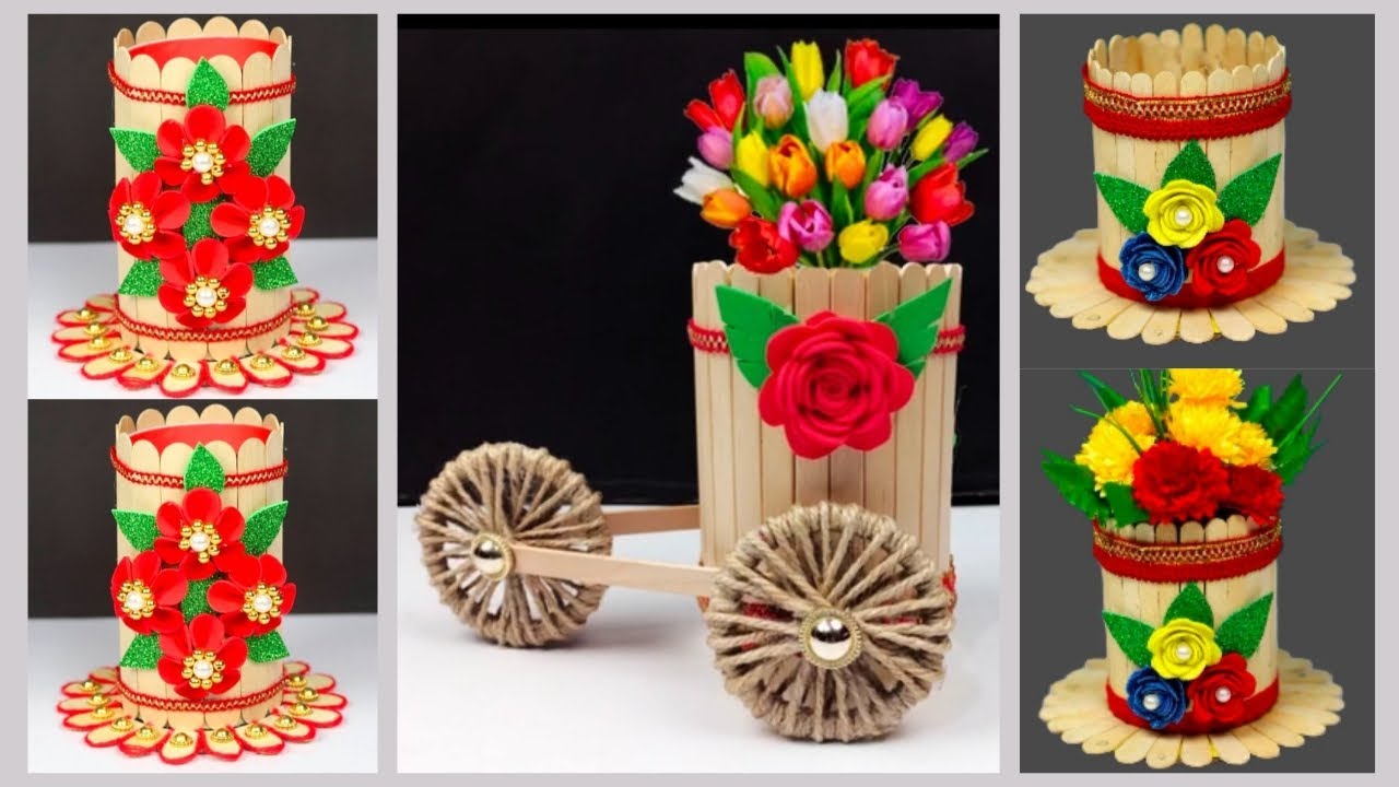3 Beautiful Home Decoration Ideas From Waste Materials | Best Out of ...