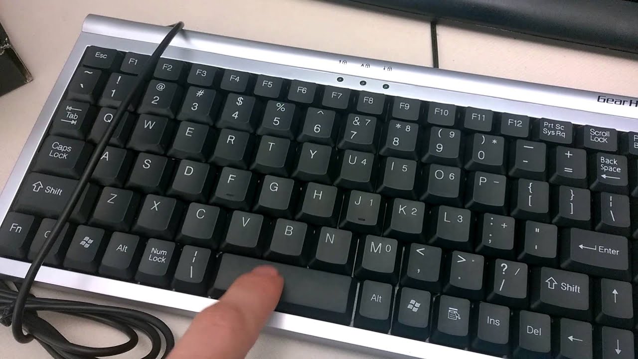 Gear Head 89-Key Mini USB Windows® Keyboard - YouTube