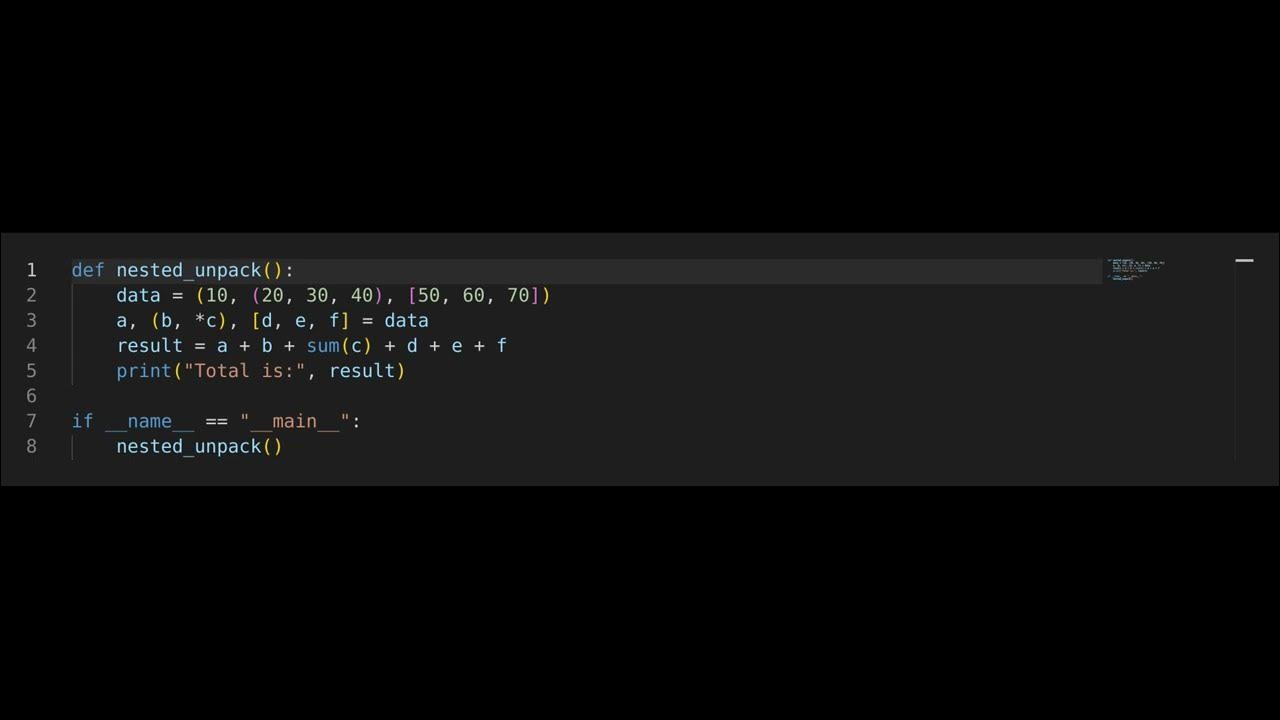 Python Interview Question: Unpacking in python - YouTube