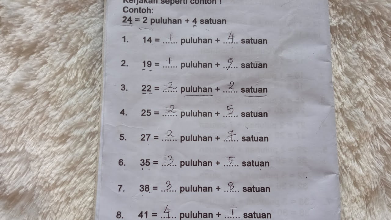 MENGENAL BILANGAN PULUHAN DAN SATUAN - YouTube