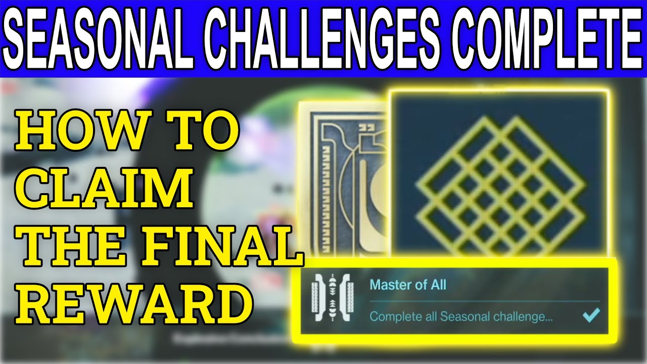 All Seasonal Challenges Complete & Claim Thrill Of The Chase Emblem ...