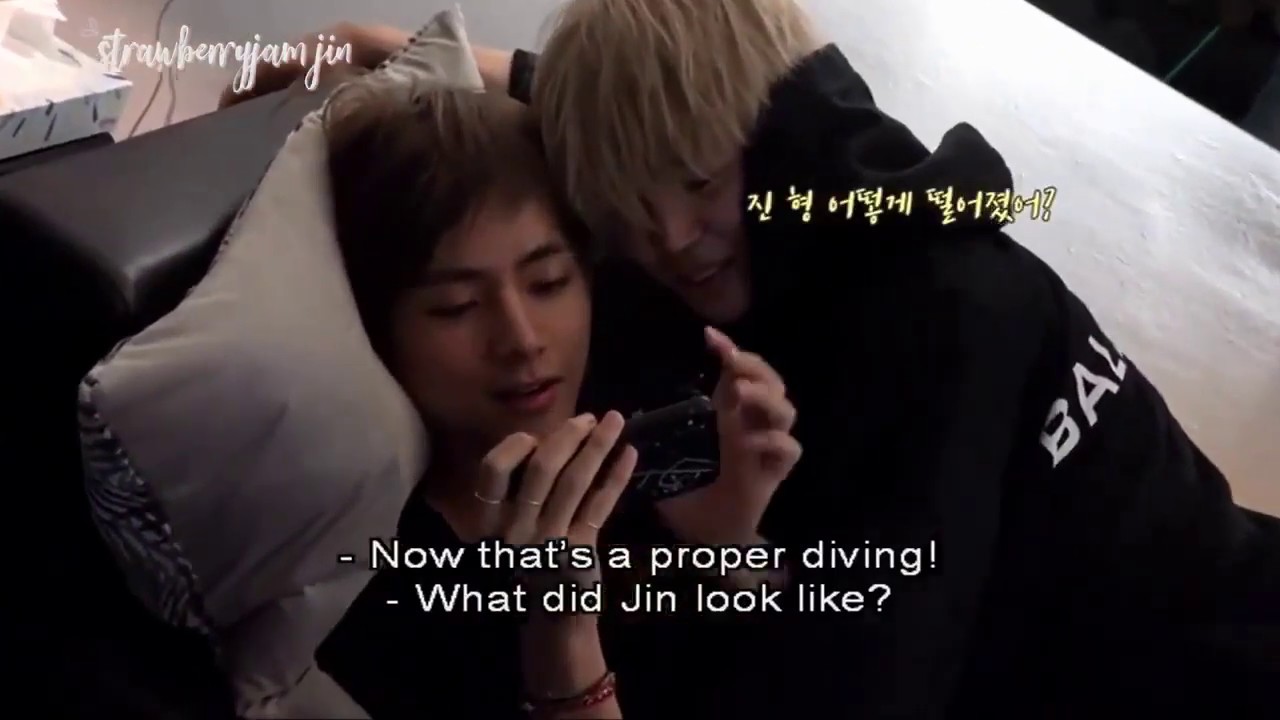 VMIN CUDDLING AND MAKING FUN OF SEOKJIN’S DIVING CUT -BTS LOVE YOURSELF ...