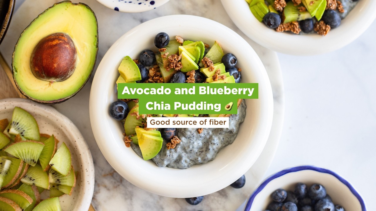 Avocado and Blueberry Chia Pudding - YouTube