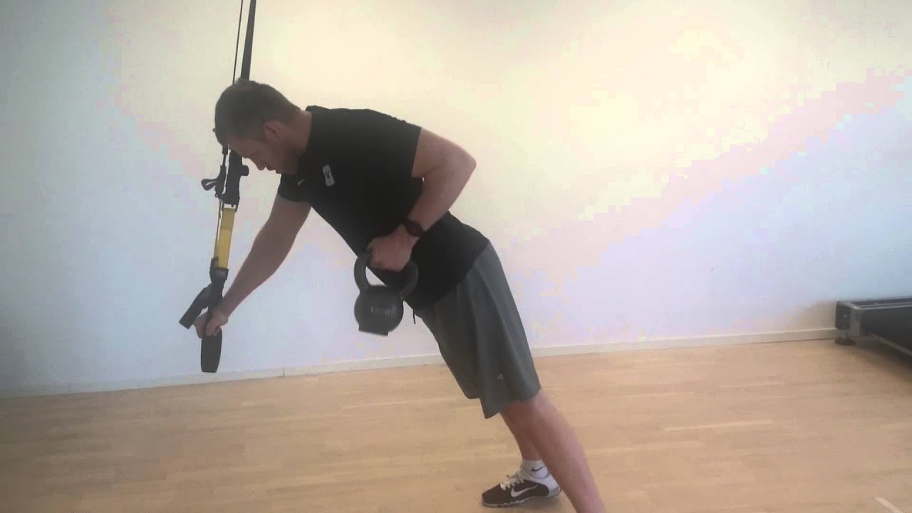 TRX Renegade Row with Kettlebell - YouTube