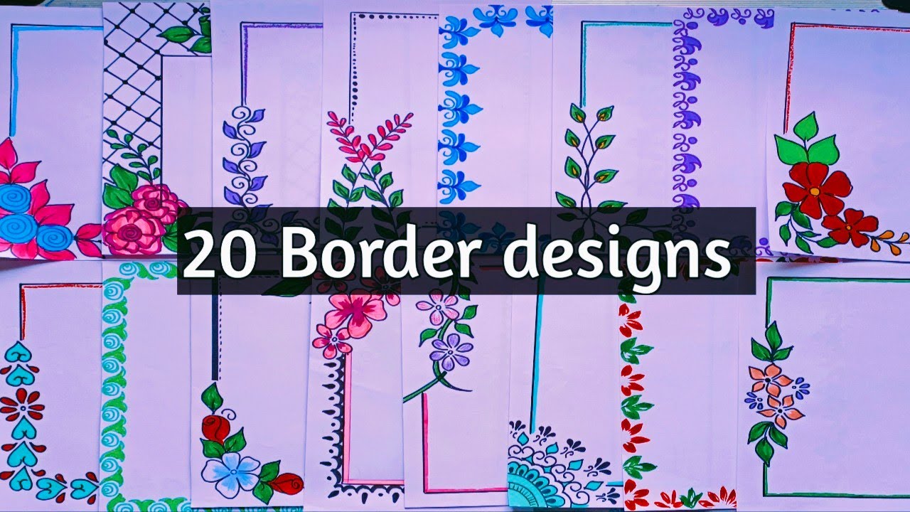20 AMAZING BORDER DESIGNS /PROJECT WORK DESIGN / FRONT PAGE DESIGN FOR ...