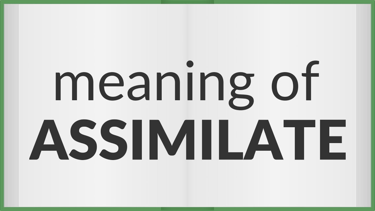 Assimilate | meaning of Assimilate - YouTube