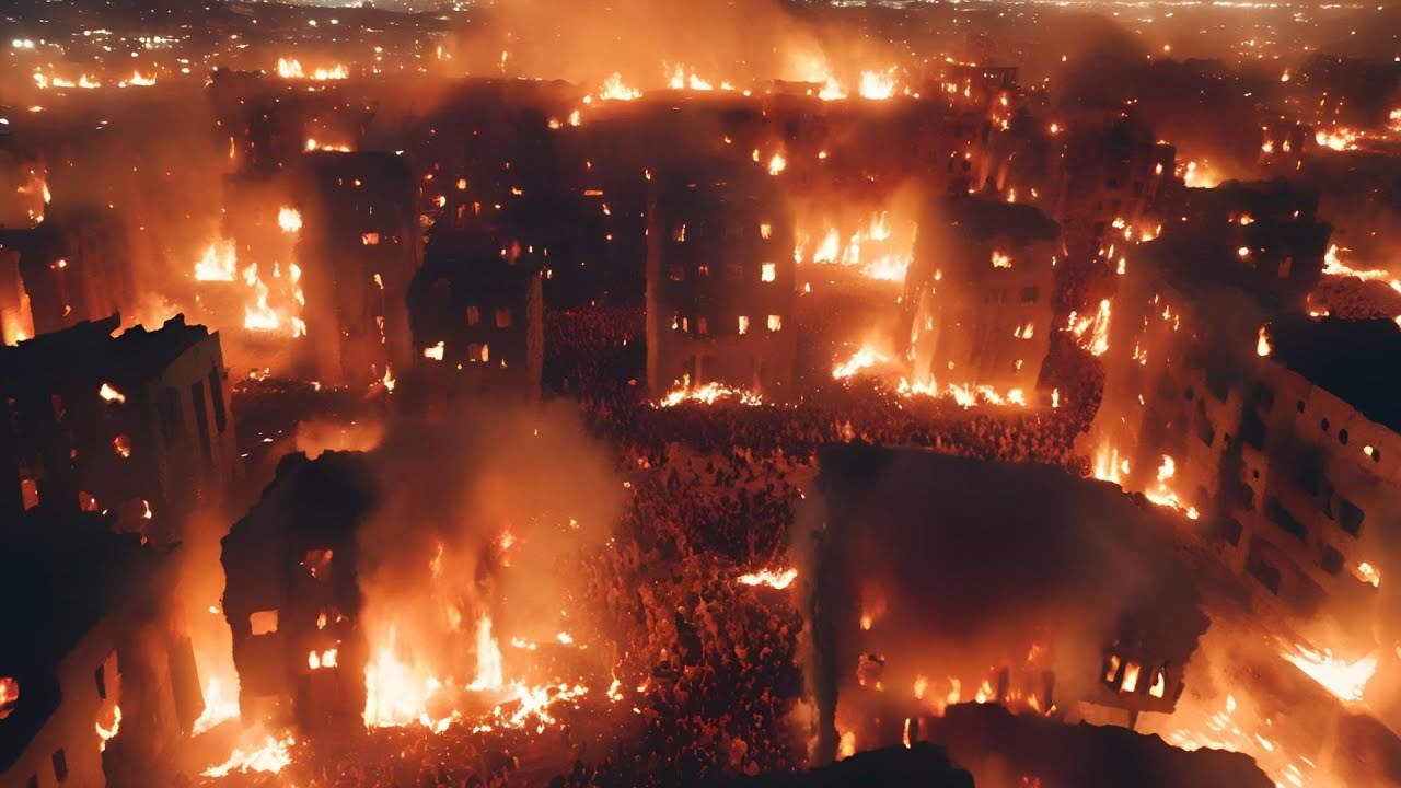 3 minutes ago! A sudden fire engulfed a high-rise building in the ...