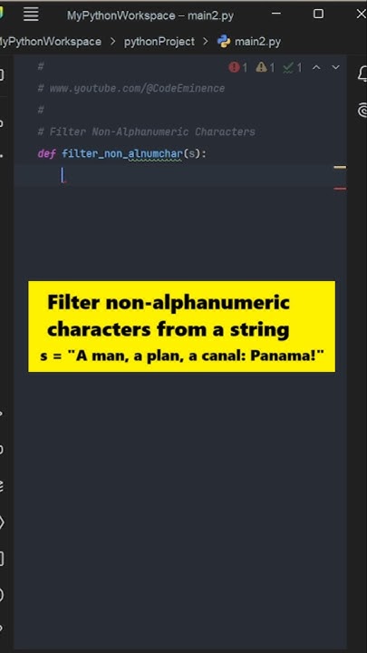 Finding Non-Alpha Numeric Characters Using Python | Python Series - YouTube