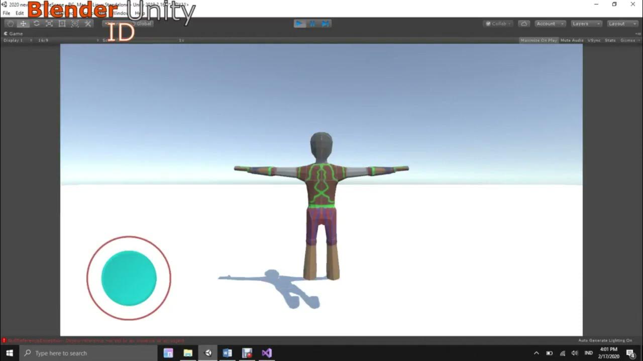 Unity simple Character controller || blender unity id || Unity Indonesia - YouTube