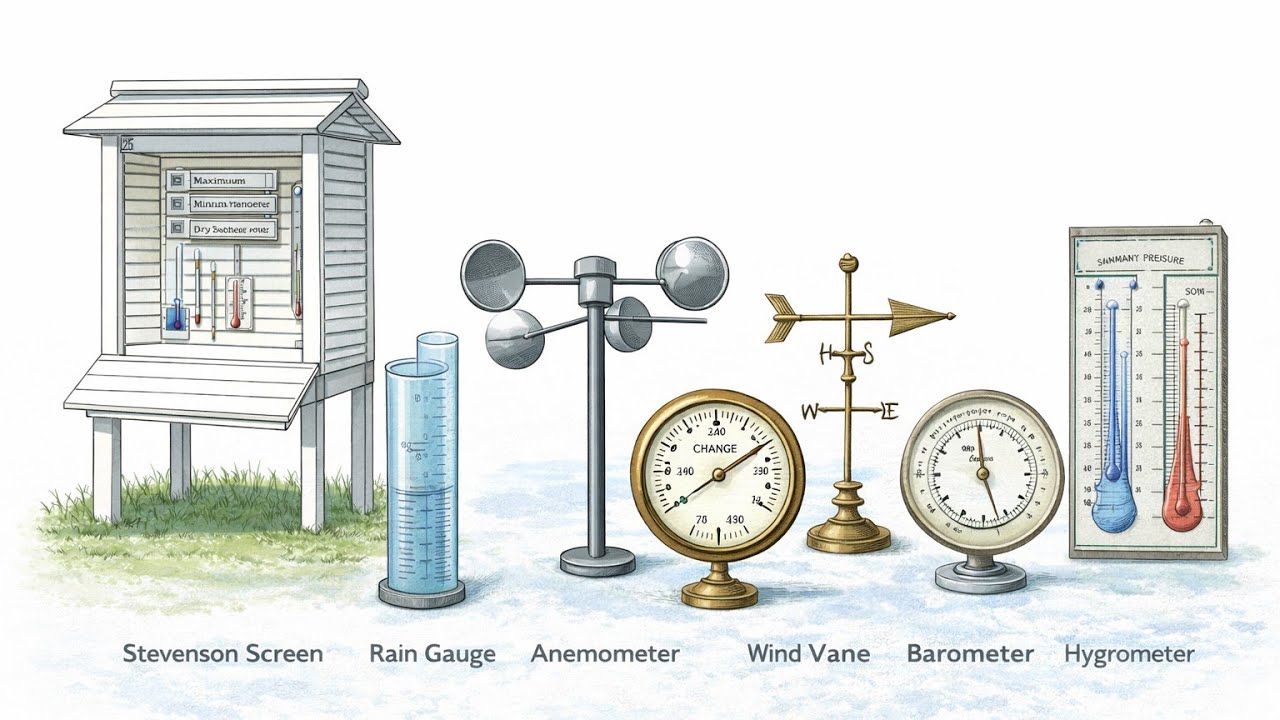 Types of Weather Instruments, Elements of Weather Forecasting. - YouTube