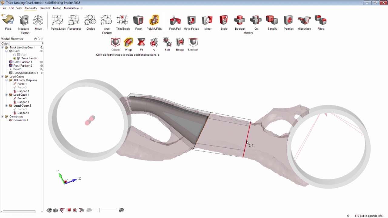 SolidThinking Inspire - Creating Geometry from Topology Results using Polynurbs - YouTube