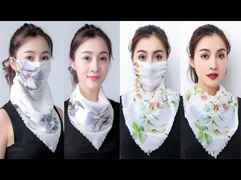 Mouth mask Lightweight Face Mask scarf Sun Protection Mask Outdoor Riding Masks Protective silkScarf
