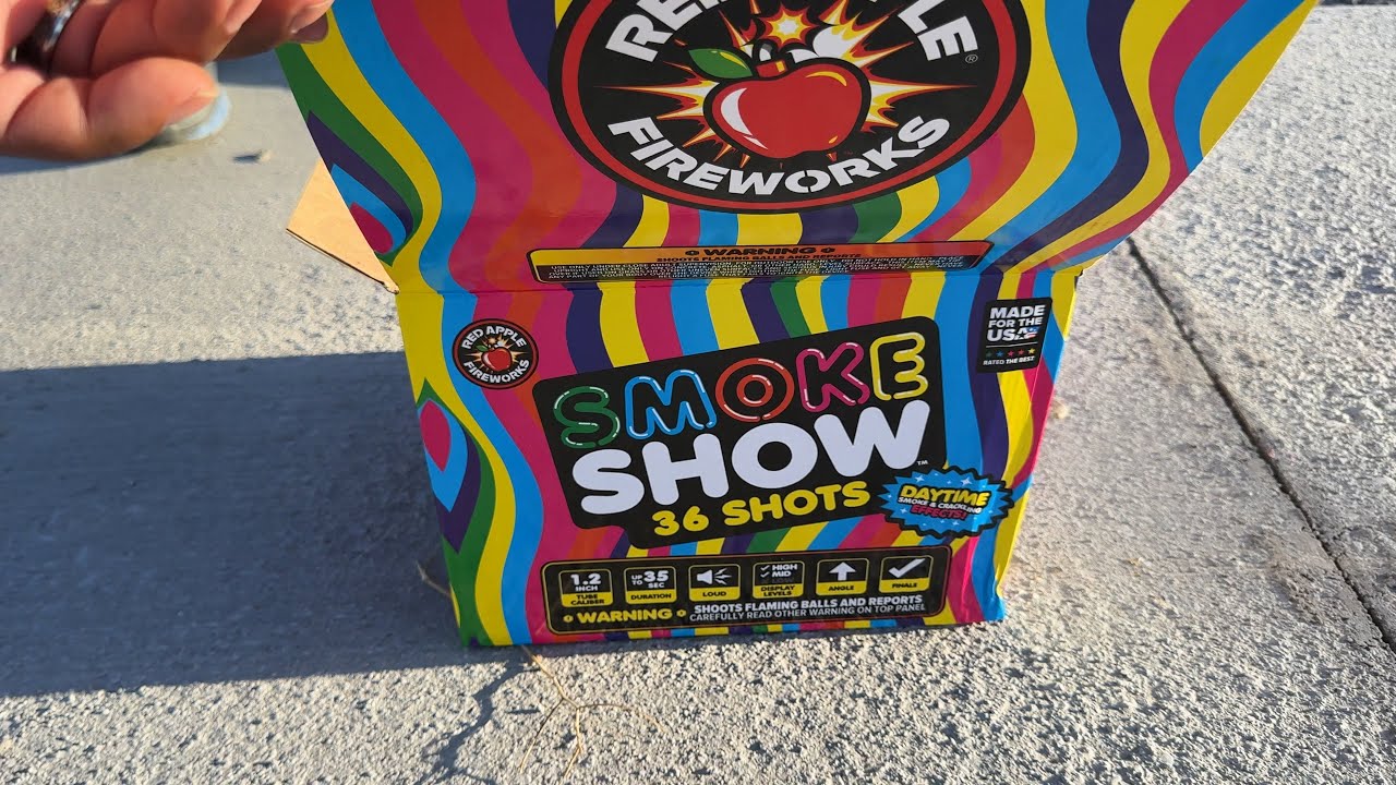Red Apple Fireworks Smoke Show! DaYTIME FIREWORK - YouTube