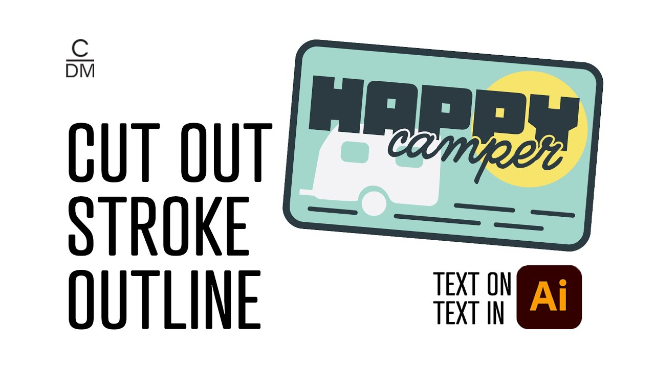 Cut Out the Stroke Outline in Illustrator - YouTube