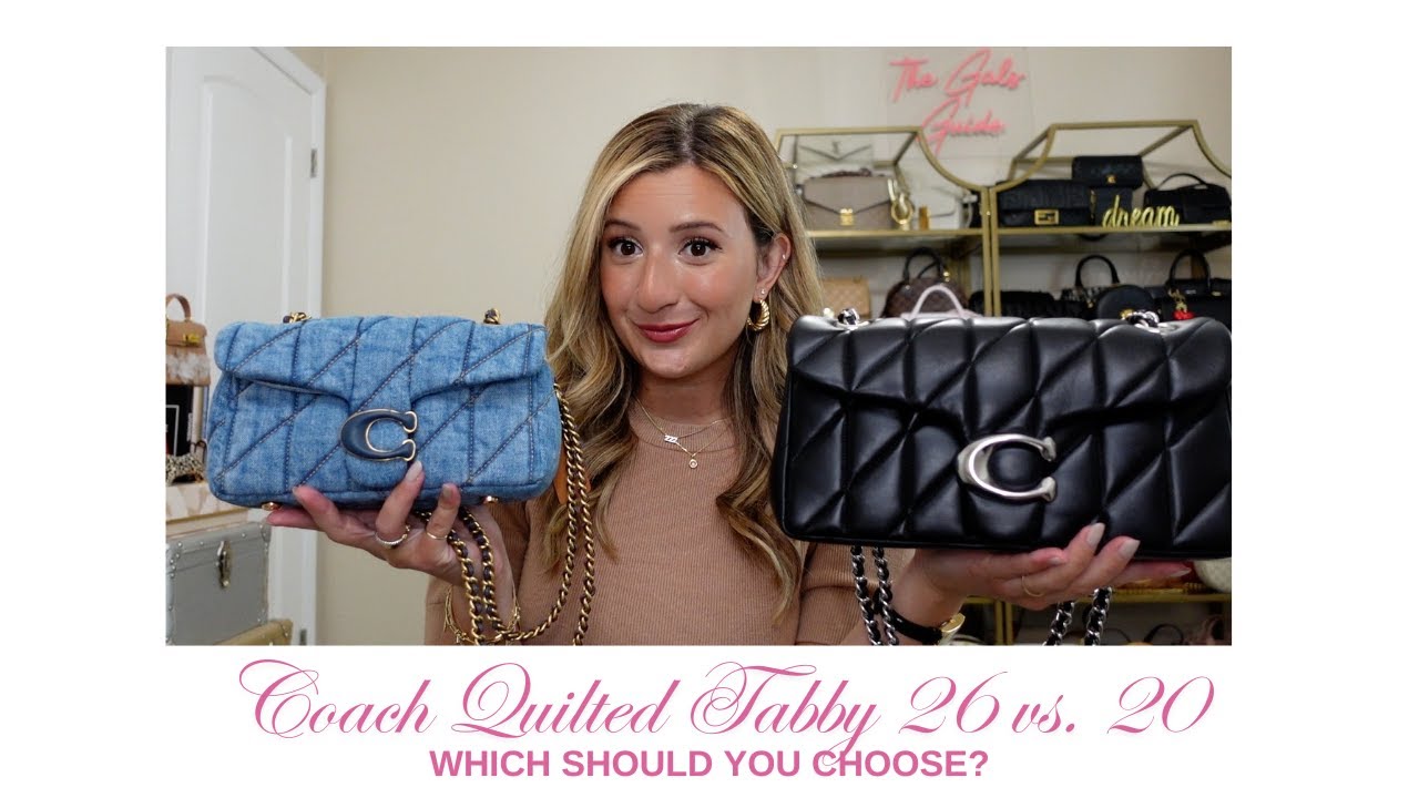 Coach Quilted Tabby 26 vs. 20 Bag Review, Comparison & What Fits! 🤩 - YouTube