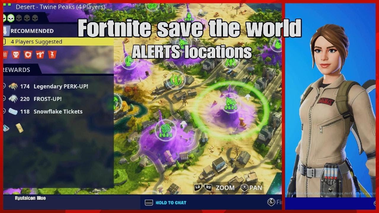 Fortnite save the world BEST 🚨ALERTS locations |Ryufalcon Blue - YouTube