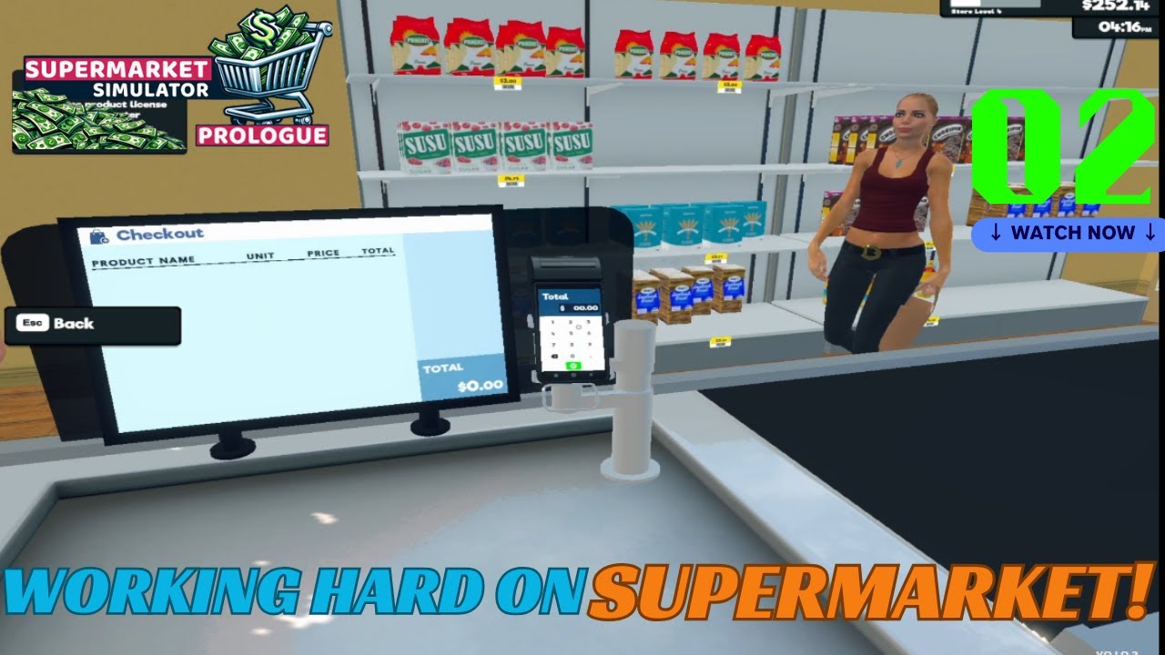 Working Hard & Buy 1st License On 2nd Day |Supermarket Simulator ...