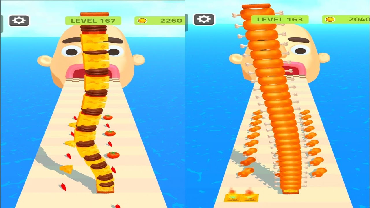 Very Satisfying Mobile Game Sandwich Runner ! Funny Level 162 To 170 # ...