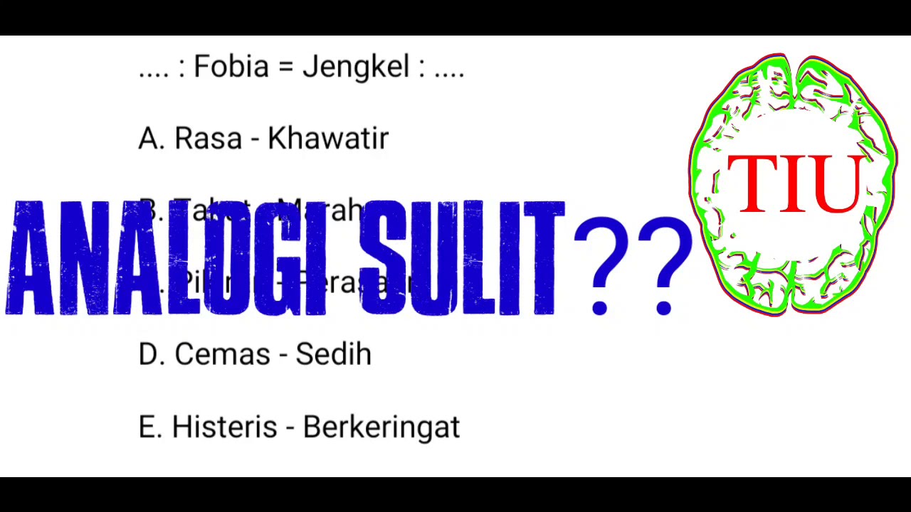 Contoh Soal Analogi Lengkap dengan Pembahasan - YouTube