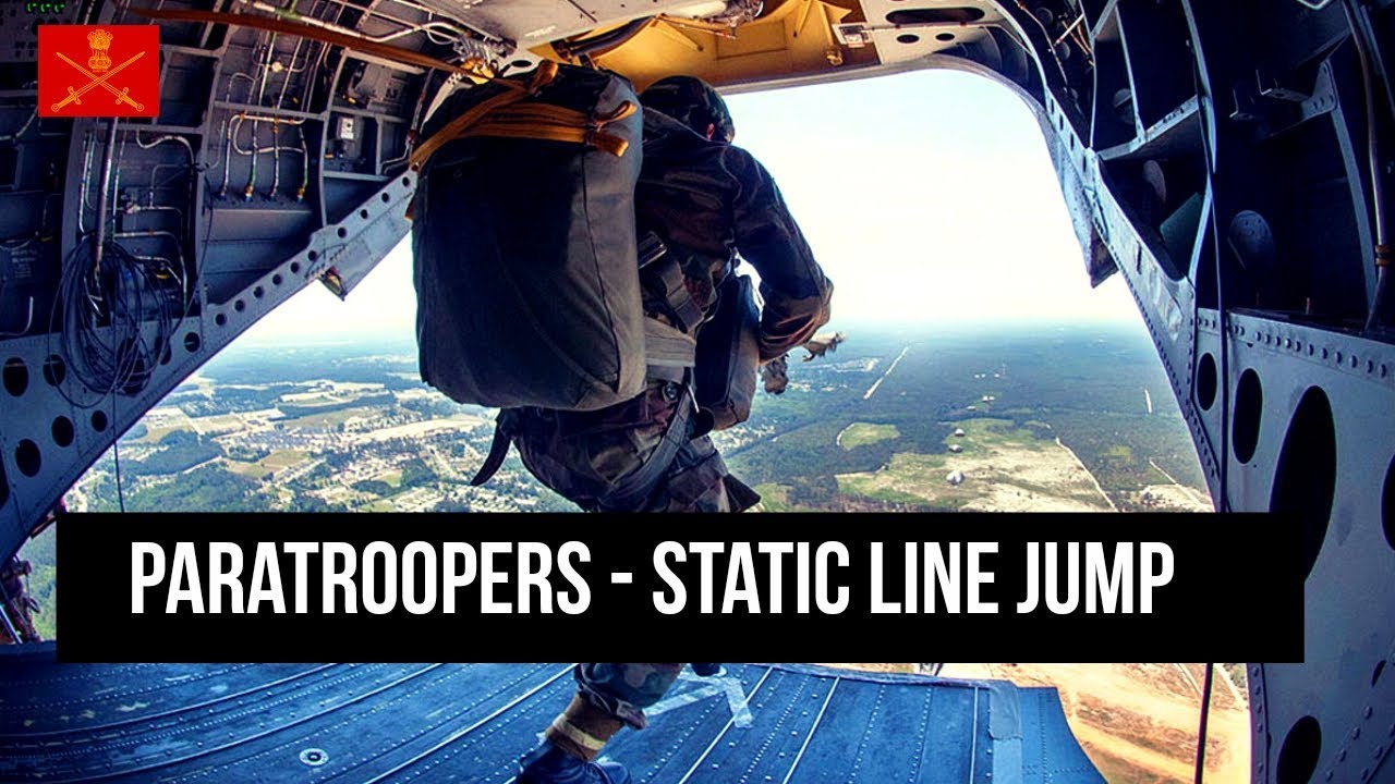 Indian Army and U.S Army Paratroopers - Static Line Jump - YouTube