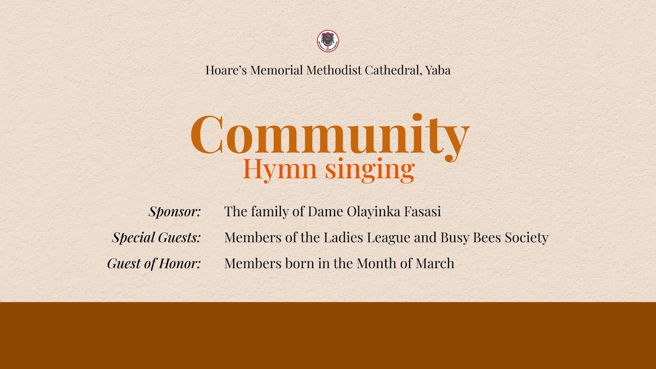 COMMUNITY HYMN SINGING (MARCH EDITION) - YouTube