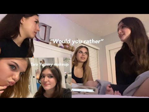 SLEEPOVER VLOG would you rather, makeup etc. - YouTube