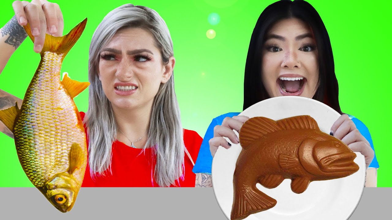 REAL FOOD VS CHOCOLATE MUKBANG FOOD CHALLENGE | ASMR EDIBLE POP IT ...