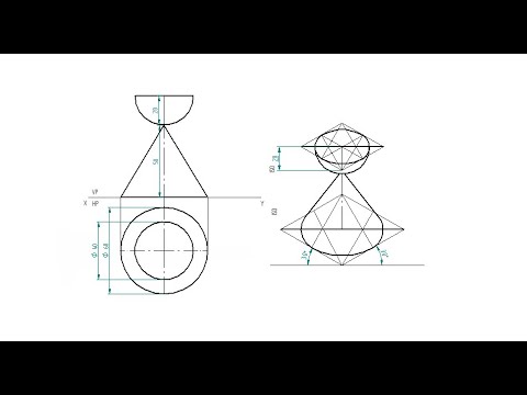 Isometric Projection|*A hemisphere of 40 mm diameter is.....*|Solid ...