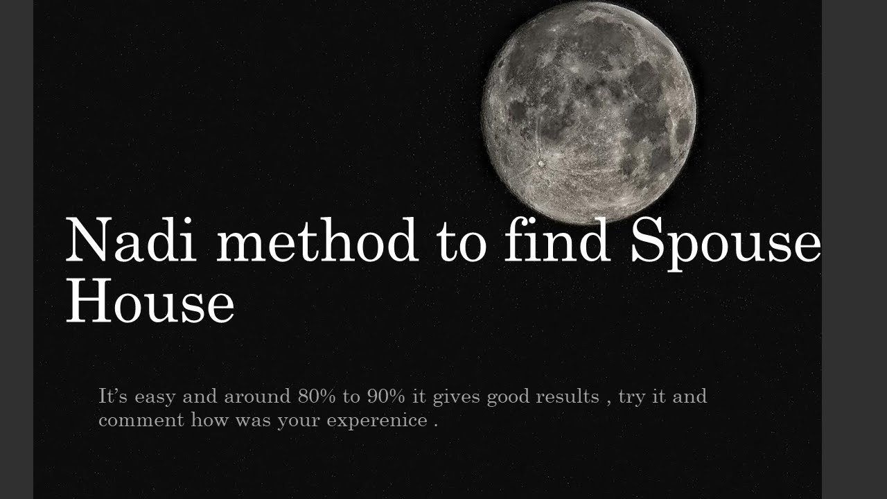 Finding Spouse House..... Learned almost a decade ago, Nadi method of ...