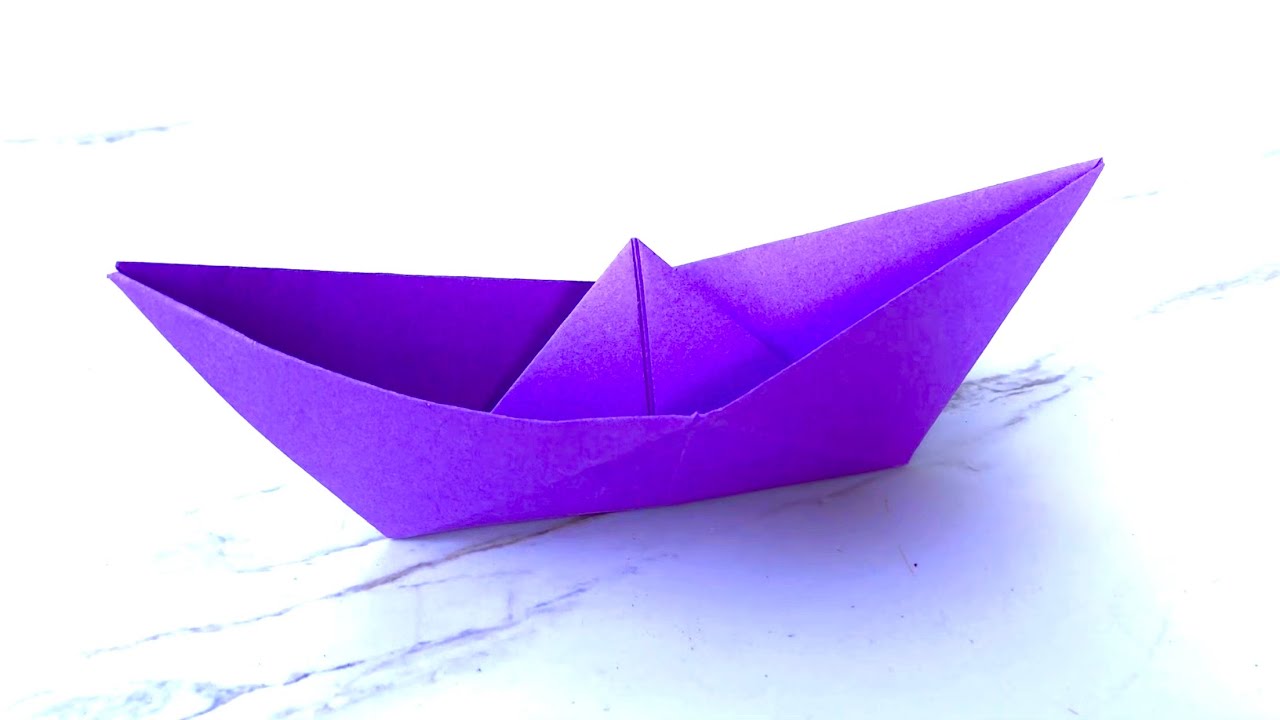 Easy Origami | The Simplest Way To fold a paper Boat - YouTube