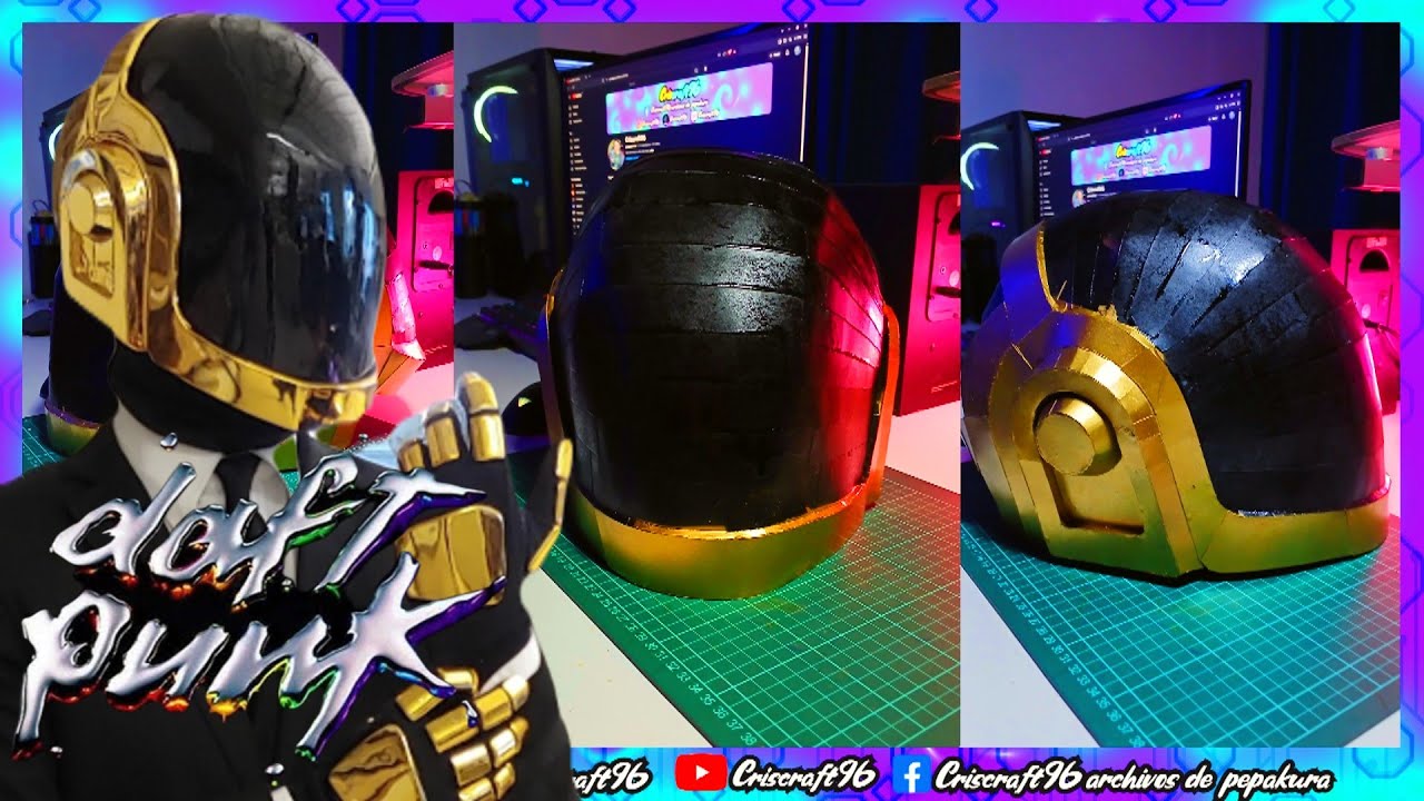 Cómo hacer el CASCO de DAFT PUNK de Guy-Manuel #papercraft #tutorial ...