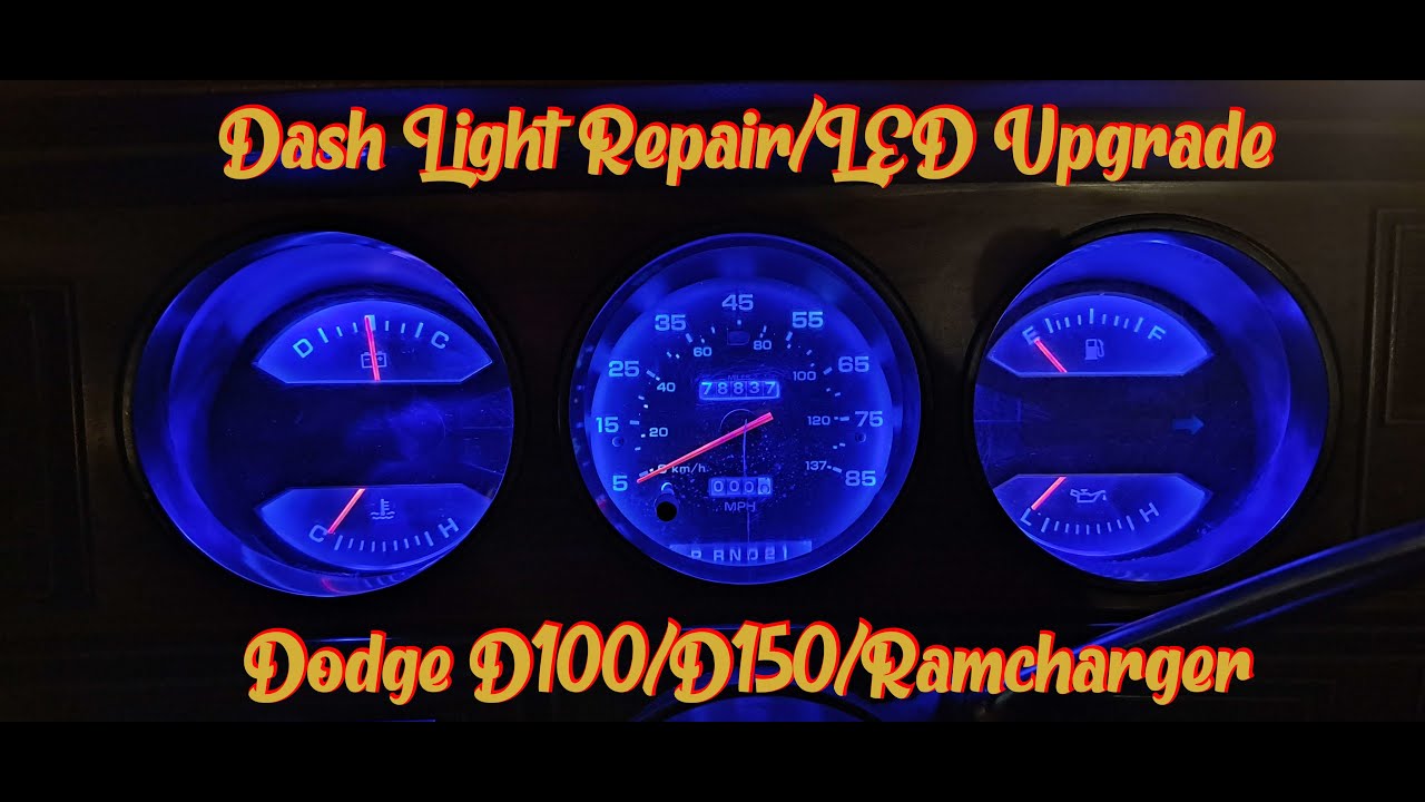 1981 Dodge D150 Dash Light Repair/LED Upgrade (Project Black Pearl) - YouTube