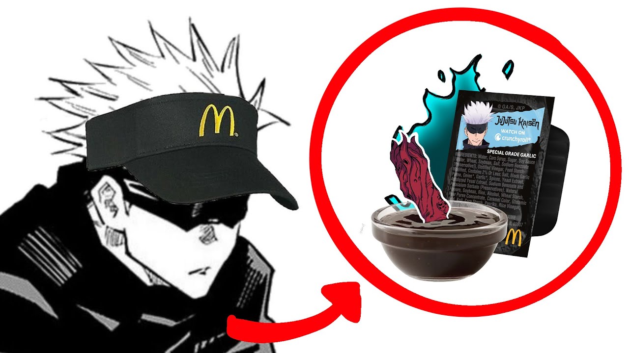 Trying the new JJK x McDonalds sauce - YouTube