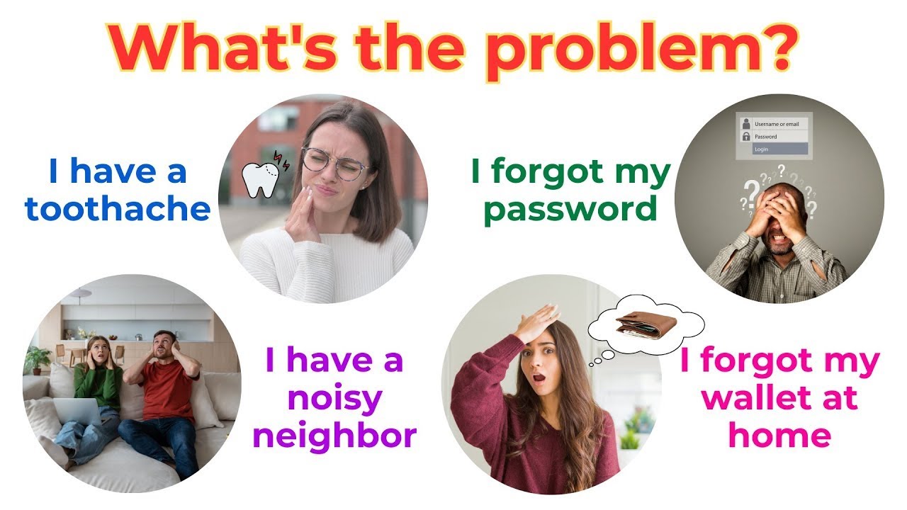 Everyday Problem in Daily Life | Simple Sentences for Beginners | teach ...