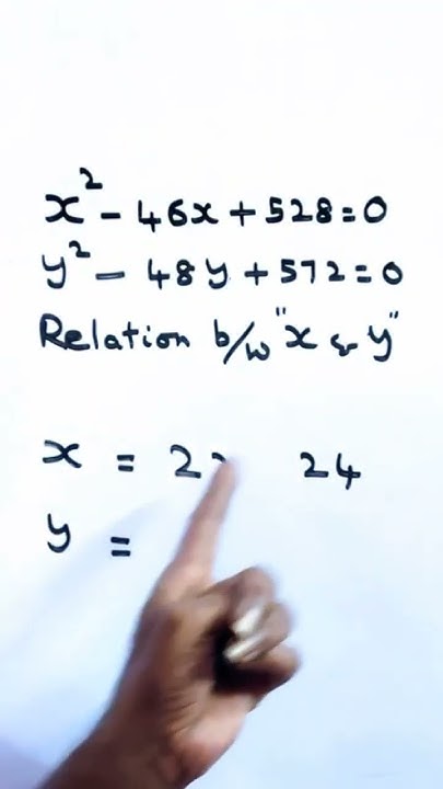 QE 13 Relation between x and y #shorts - YouTube