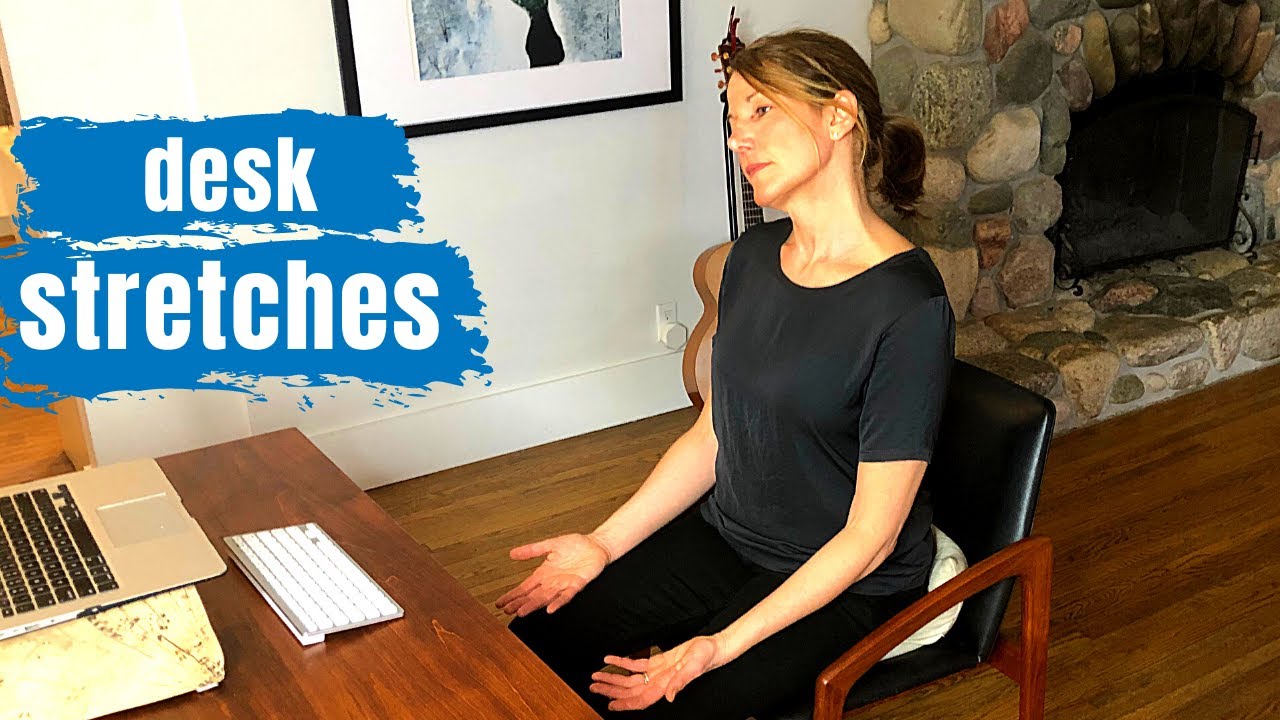 Desk Stretches to Eliminate Pain- Real Time - YouTube