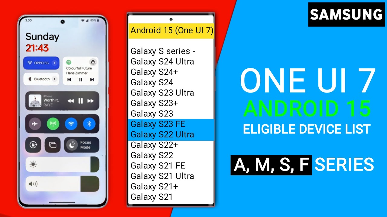 Samsung One Ui 7.0 Android 15 Official Update (Eligible Device List) 🔥🔥 ...