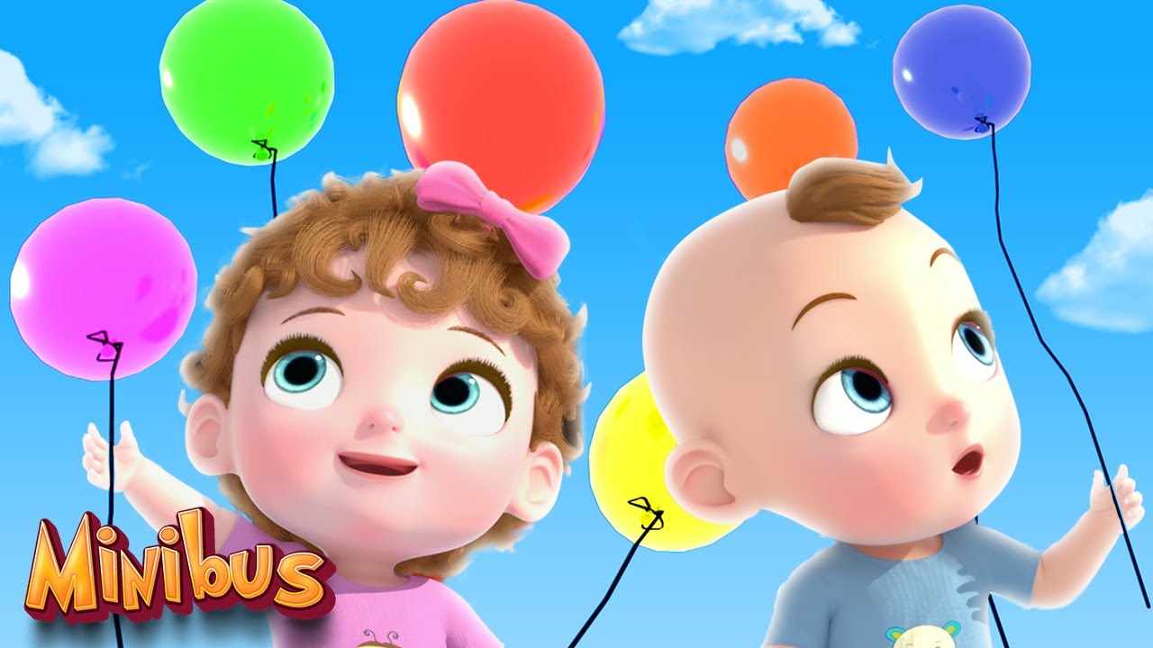Balloons + more Nursery Rhymes & Kids Songs | Minibus baby songs - YouTube