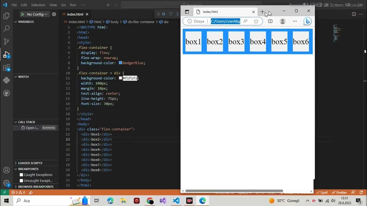 CSS Display, Flex: wrap and Flex:nowrap - YouTube