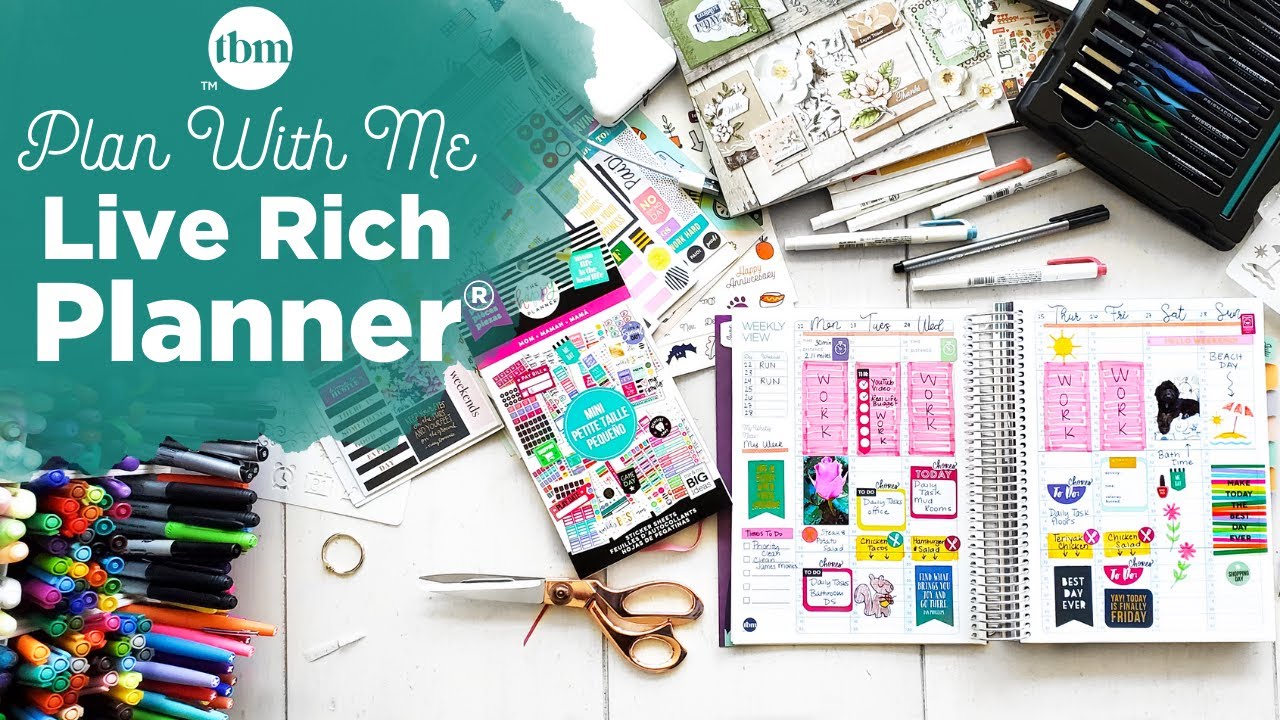 Plan With Me + Live Rich Planner | Weekly View - YouTube