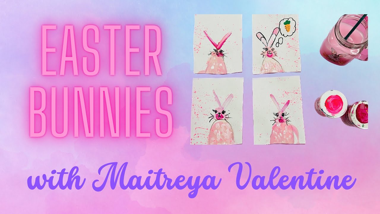 Easter Bunny 🐰 Art for Kids • How to Draw and Paint Bunnies with ...