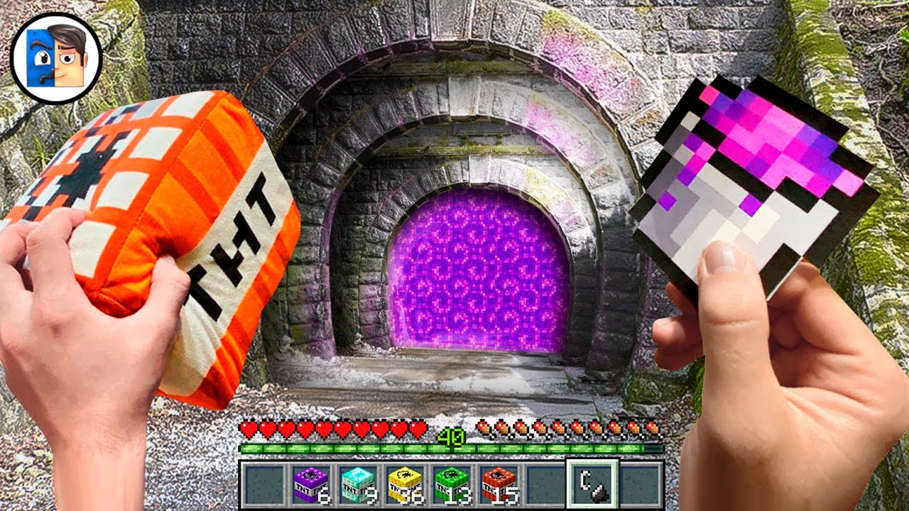 Minecraft in Real Life POV CURSED NETHER PORTAL Realistic Minecraft RTX ...