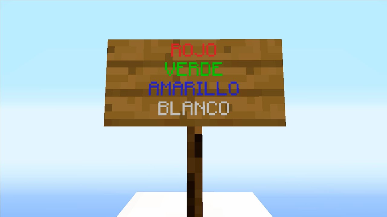 Textos de colores en Minecraft - Tutorial - YouTube