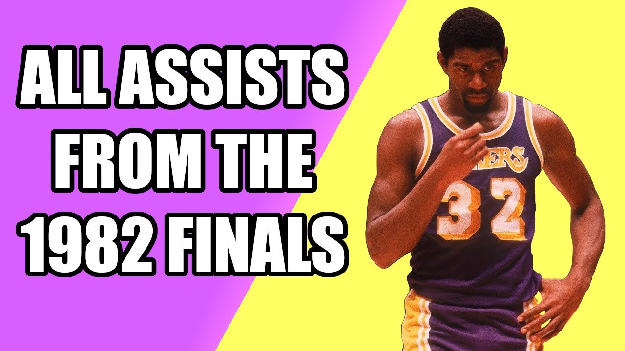 All of Magic Johnson's Assists from the 1982 NBA Finals - YouTube