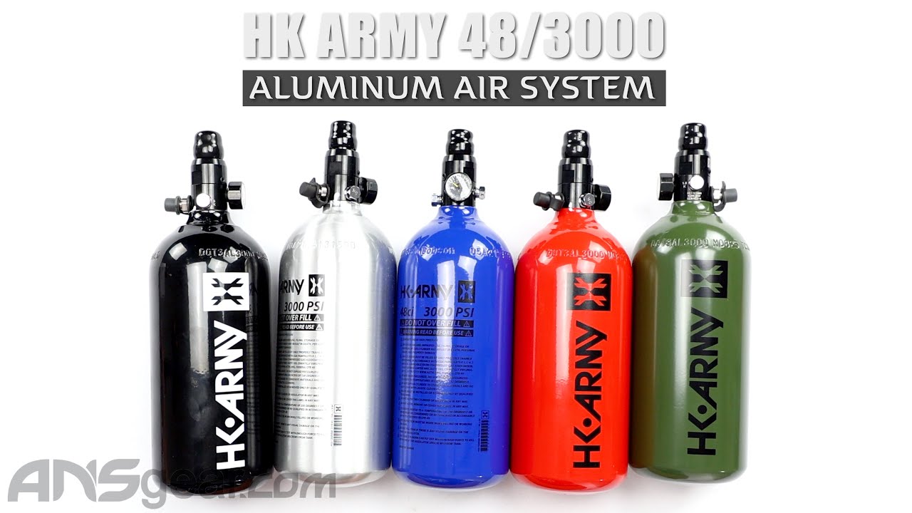 HK Army 48/3000 Aluminum Air Tanks - Color Options - Review - YouTube