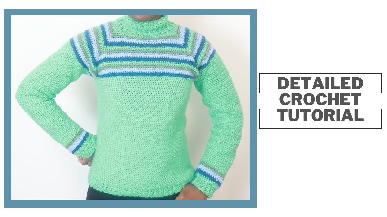 Easy top-down turtleneck sweater | Detailed tutorial | Minimalist ...