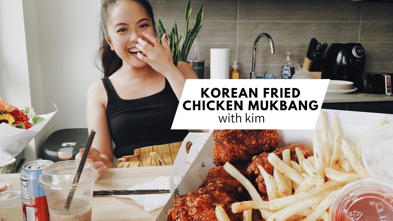 Korean Fried Chicken Mukbang - YouTube