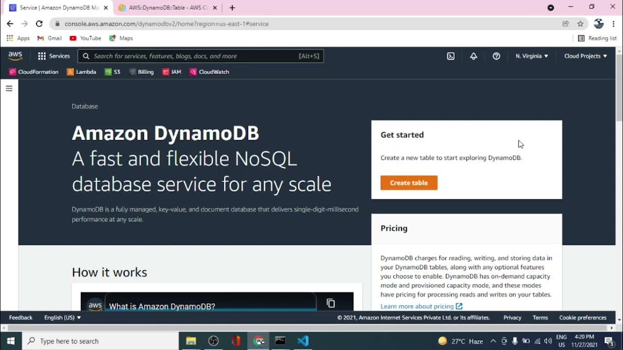 Creating AWS DynamoDB Using Serverless framework - YouTube