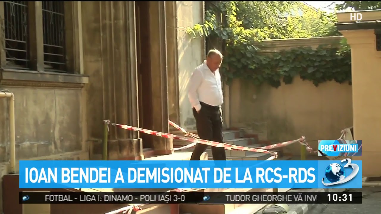 Ioan Bendei a demisionat de la RCS-RDS - YouTube