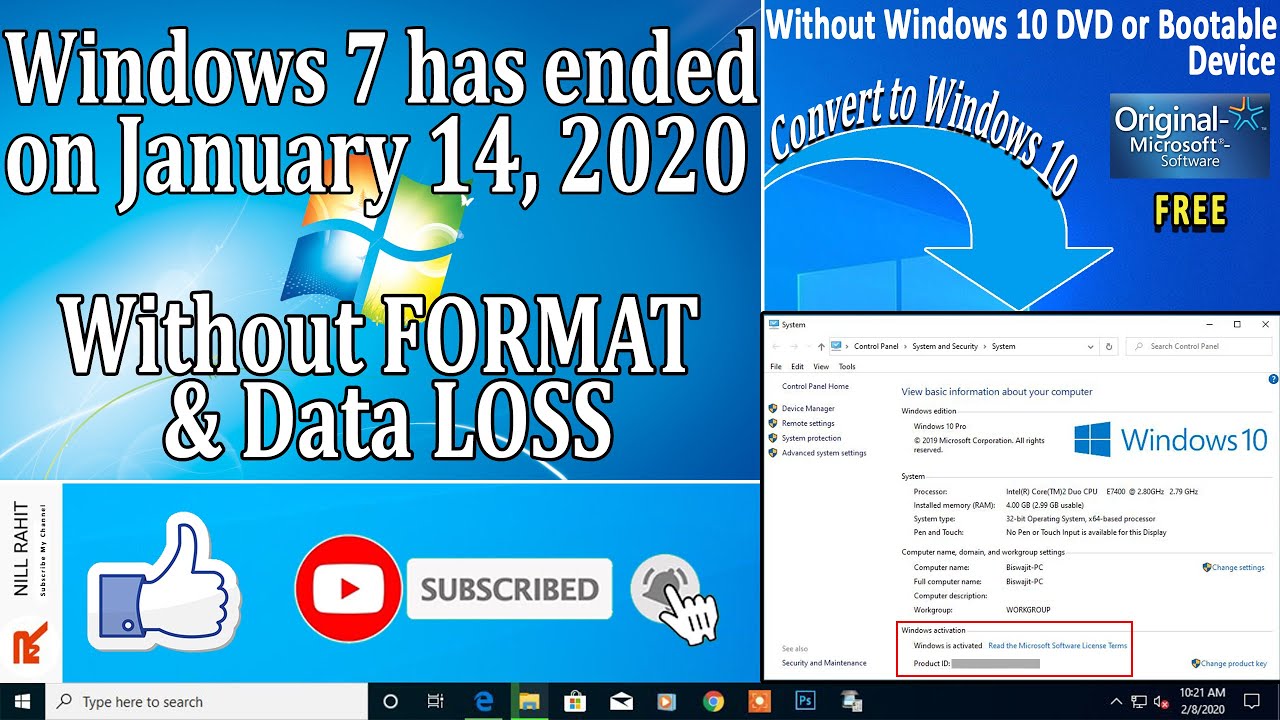 Windows 7 & Windows 10 Installation | Windows 10 upgrade from Windows 7 ...